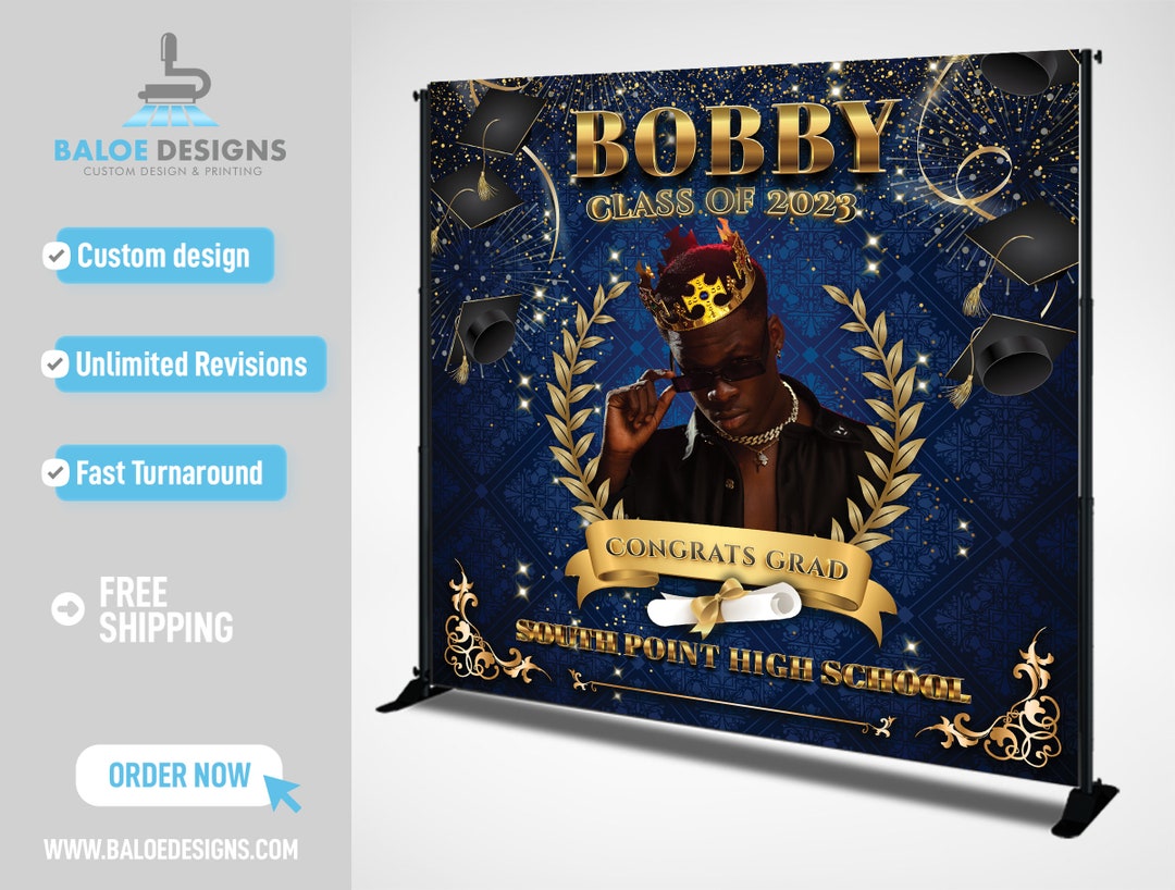 Custom Graduation Backdrop, Graduation Prom Decor Party Backdrop ...