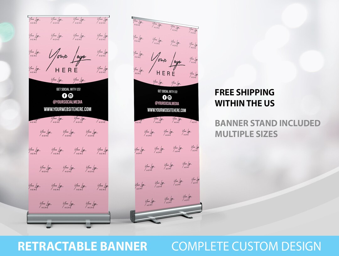 Retractable Banner, Custom Roll up Banner Stand, Logo Banner Sign ...