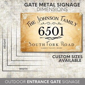 Custom Outdoor Entrance Sign, Gate Entrance Address Sign, House Plaque ...