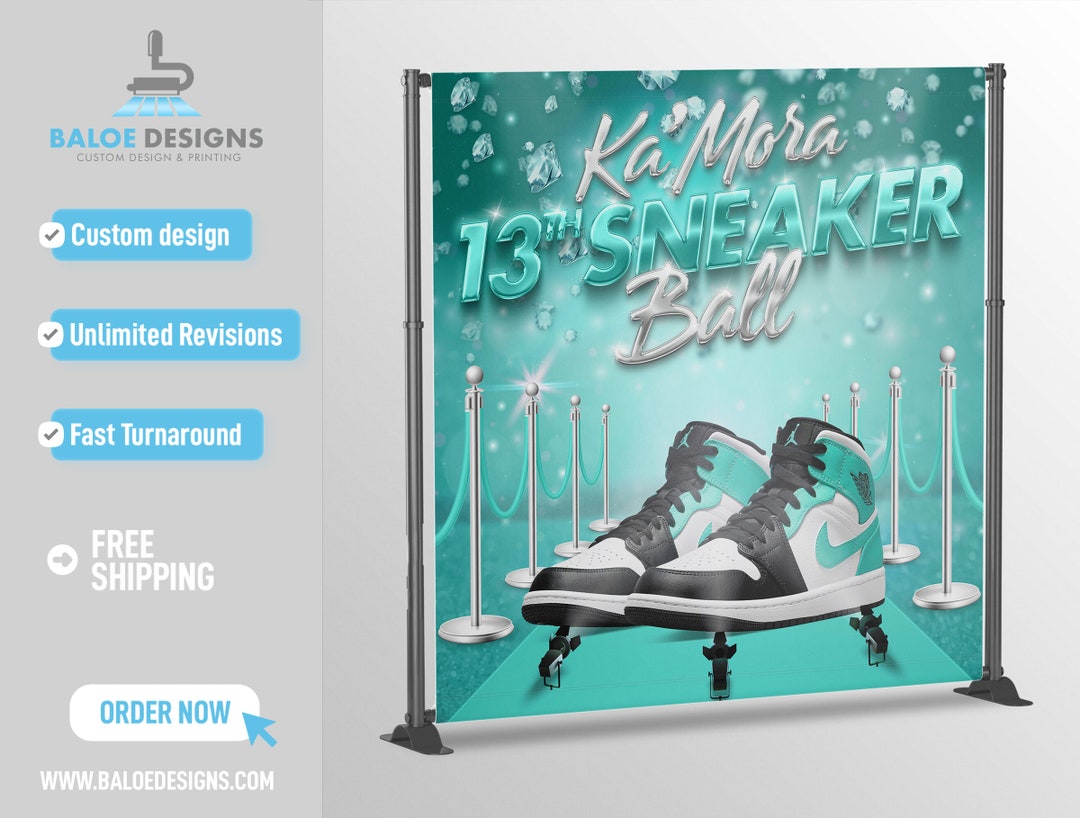Sneaker Ball Backdrop, Sneakerball Banner, Sneaker Ball Gala Birthday ...