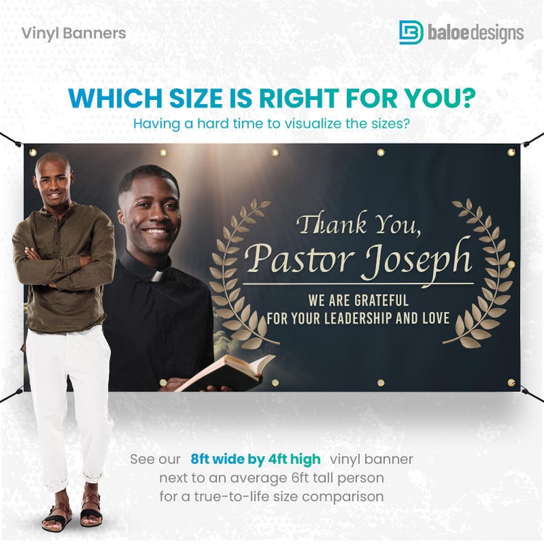 Custom Pastor Church Banner, Pastoral Appreciation Banner, Custom ...