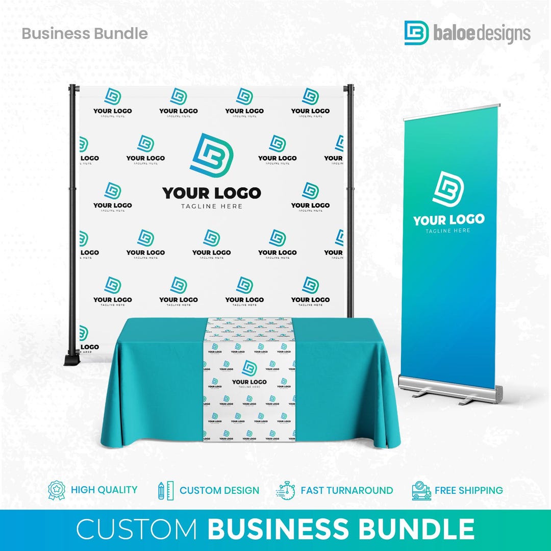 Custom Business Bundle, Event Marketing Display, Pop up Shop Bundle ...