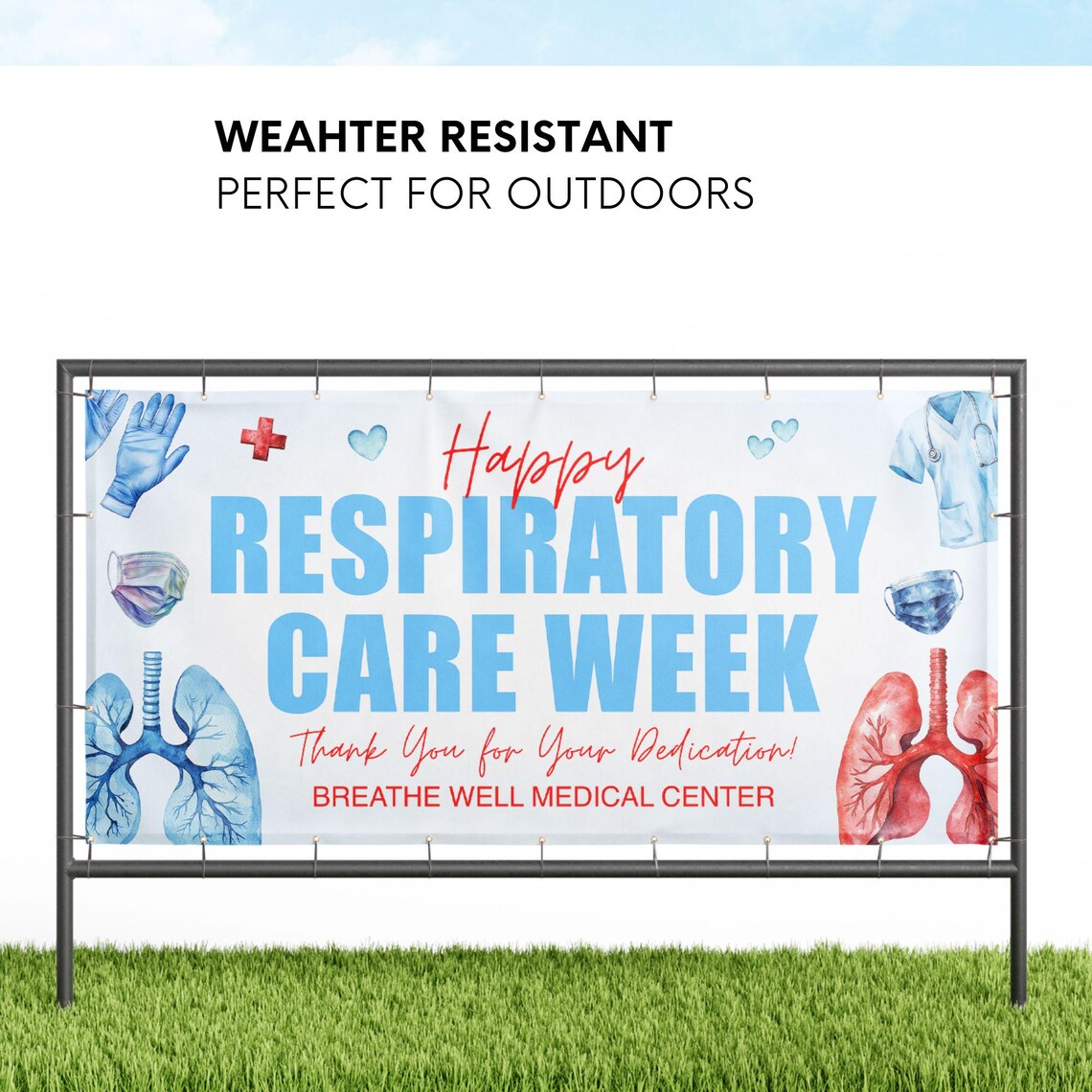 Respiratory Care Week Appreciation Banner, Custom Respiratory Therapist ...
