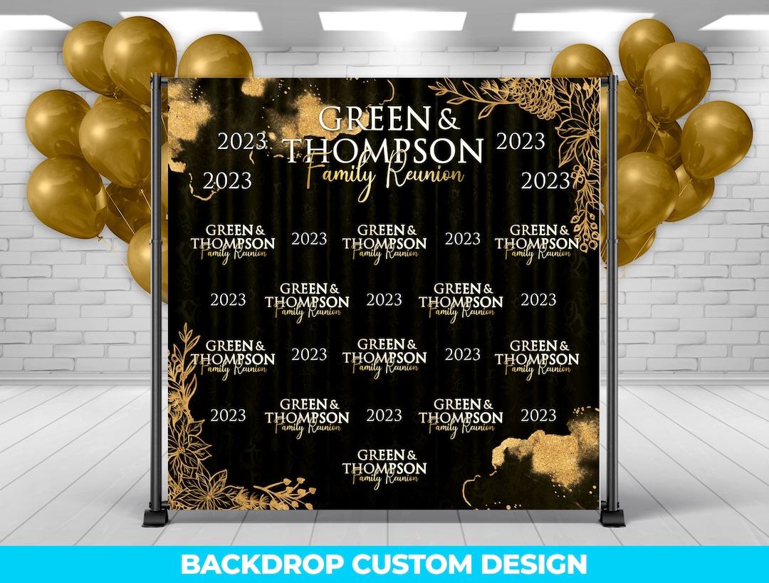 Family Reunion Backdrop, Backdrop Banner Family Reunion, Step & Repeat ...