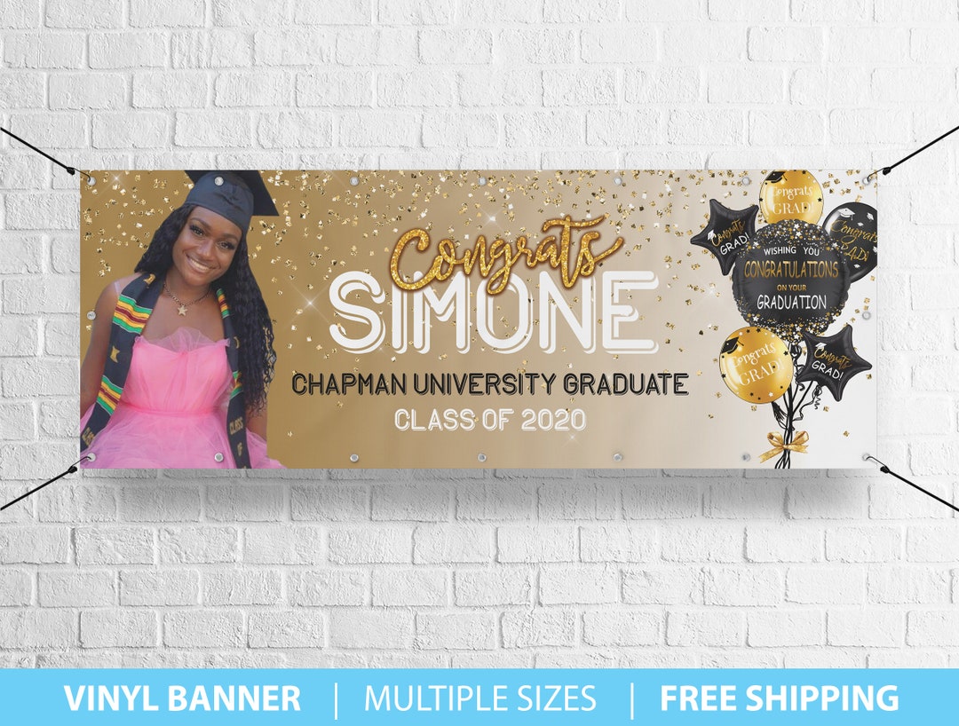 GRADUATION 2020 BANNER, Vinyl Banner, Graduation Backdrop, Drive by ...