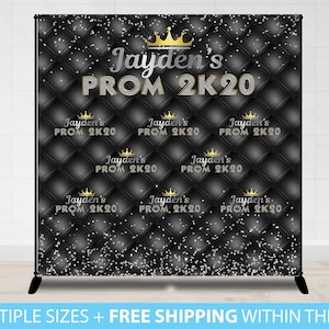 Prom Backdrop Banner, Senior Prom Step and Repeat, Prom Party Backdrop ...