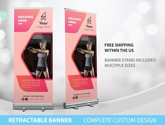 Retractable Banner Fitness Gym Personal Trainer Display | Etsy