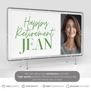 Custom Retirement Banner, Retirement Backdrop, Event Decor, Welcome ...