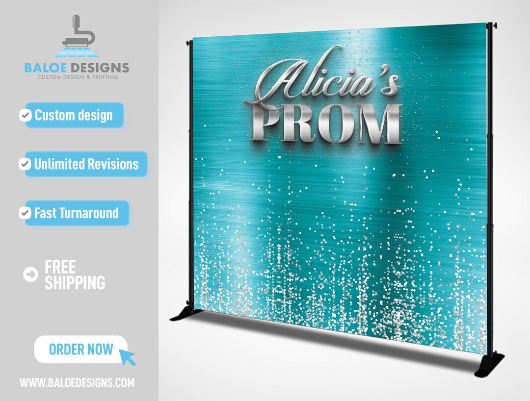 Prom Backdrop Banner, Senior Prom Step and Repeat, Prom Party Backdrop ...