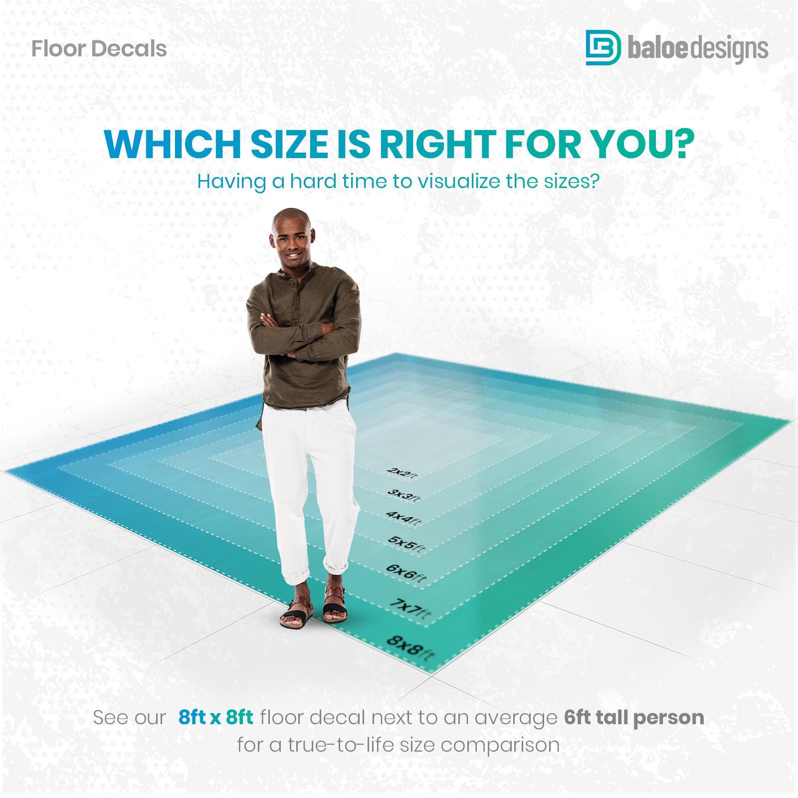 Custom Floor Decal Sticker, Complete Custom Floor Decal, Removable ...