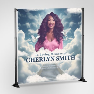 Memorial Backdrop, in Loving Memory Banner, Repass Backdrop, Funeral ...