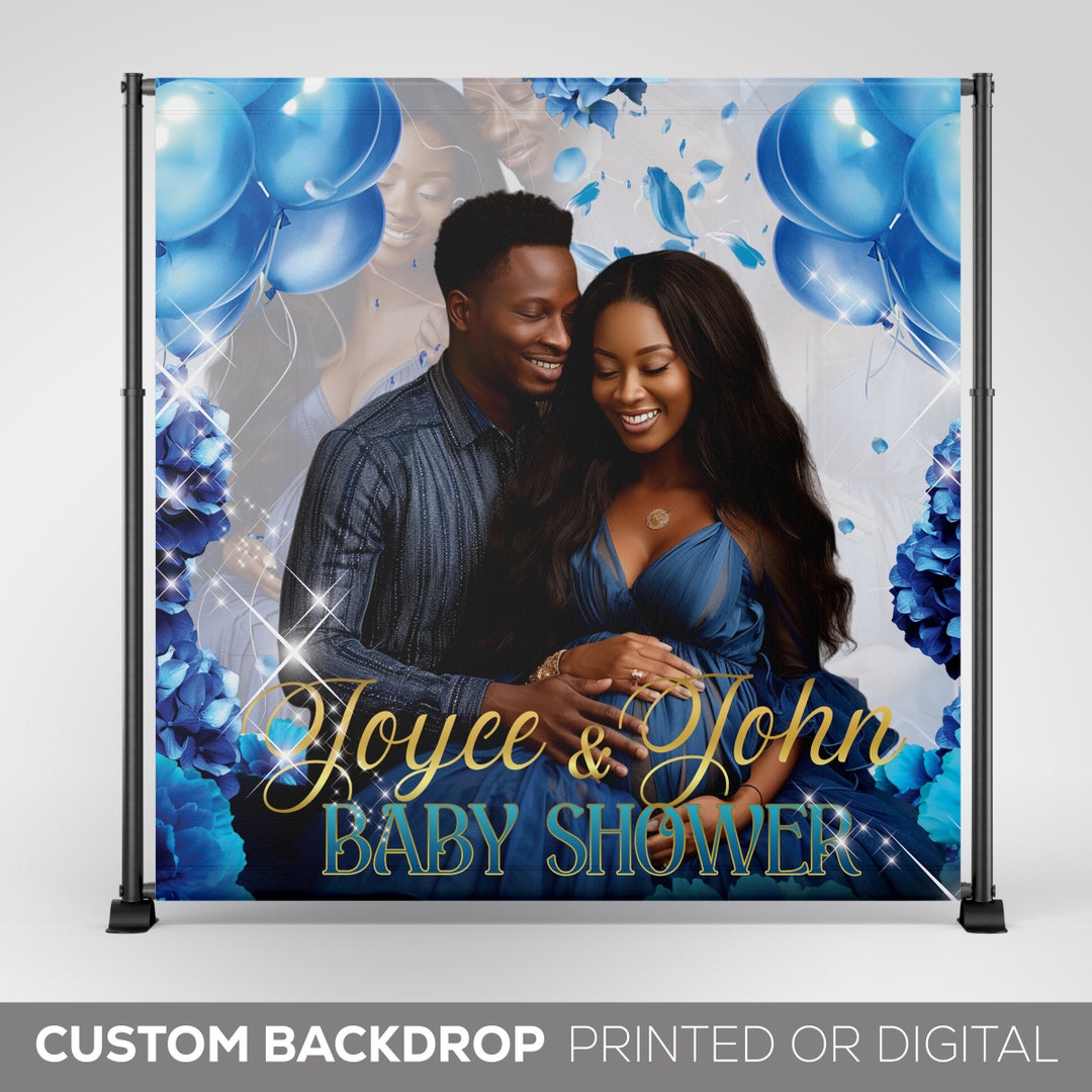 Baby Shower Backdrop Banner, Custom Baby Shower Photo Decoration, Vinyl ...