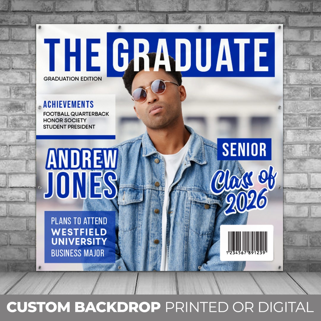 Graduation Backdrop Custom Magazine Backdrop Banner - Etsy