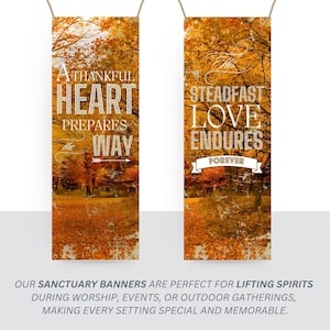 Fall Church Banners, Set of 4 Church Banners, Sanctuary Banners ...
