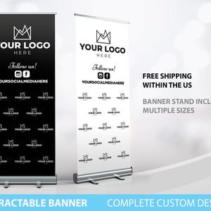 Retractable Banner, Custom Roll up Banner Stand, Logo Banner Sign ...