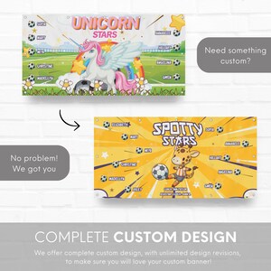 Soccer Team Custom Banner, Girl Team Name or Sport, Custom Soccer ...