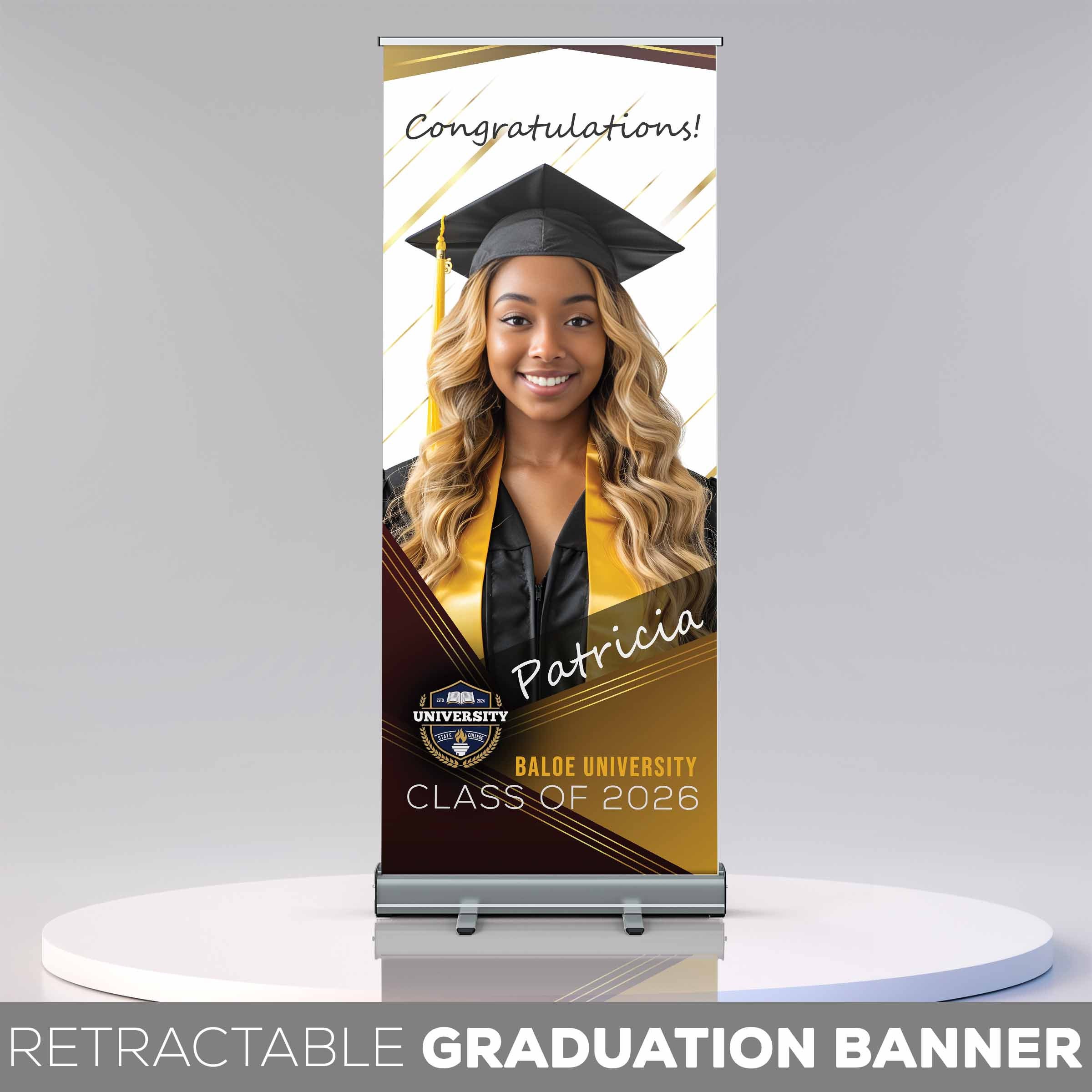 Graduation Banner, Prom Banner, Custom Retractable Banner, Roll up ...