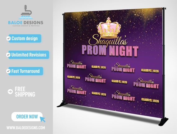 Prom Night Graduation Prom Backdrop Photo Prom Send off - Etsy