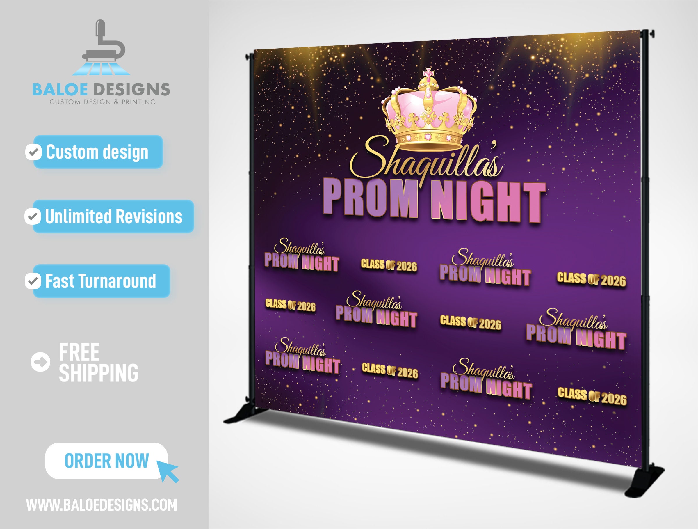 Prom Night Graduation Prom Backdrop Photo Prom Send off - Etsy
