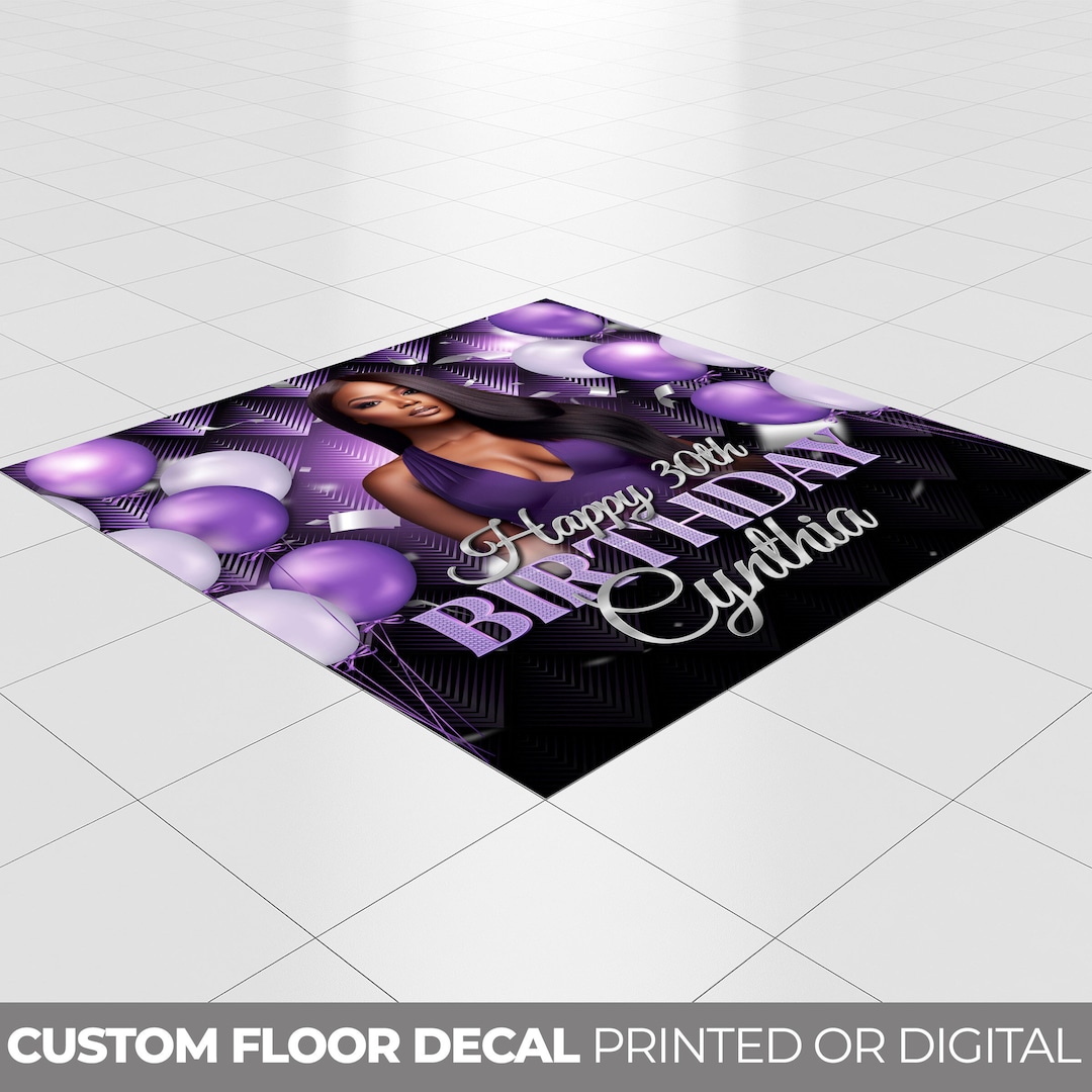 Custom Floor Decal, Birthday Decal Sign, Birthday Floor Banner, Event ...