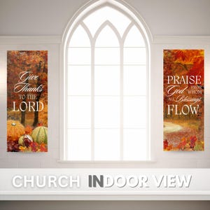 Fall Church Banners, Set of 4 Church Banners, Sanctuary Banners ...