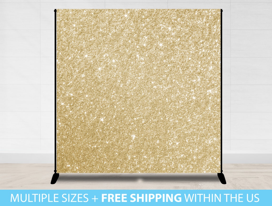 Gold Backdrop Banner Gold Photo Booth Photo Background Baby | Etsy