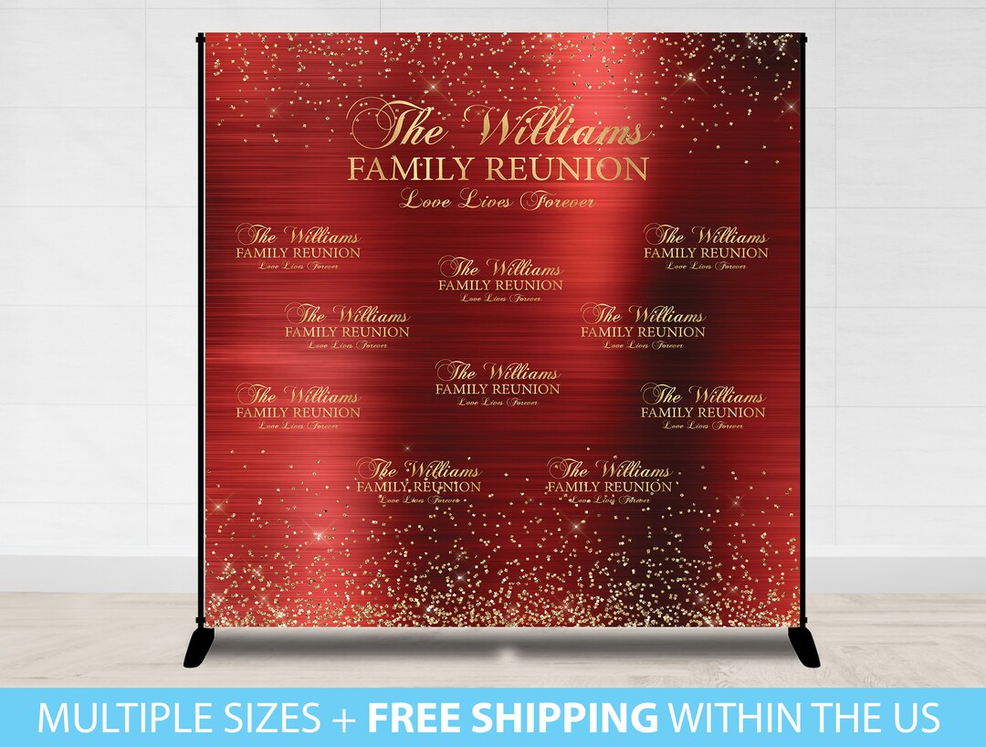 Family Reunion Backdrop, Backdrop Banner Family Reunion, Step & Repeat ...