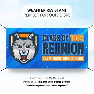 School Reunion Banner, Custom Welcome Banner, Class of Banner, Reunion ...