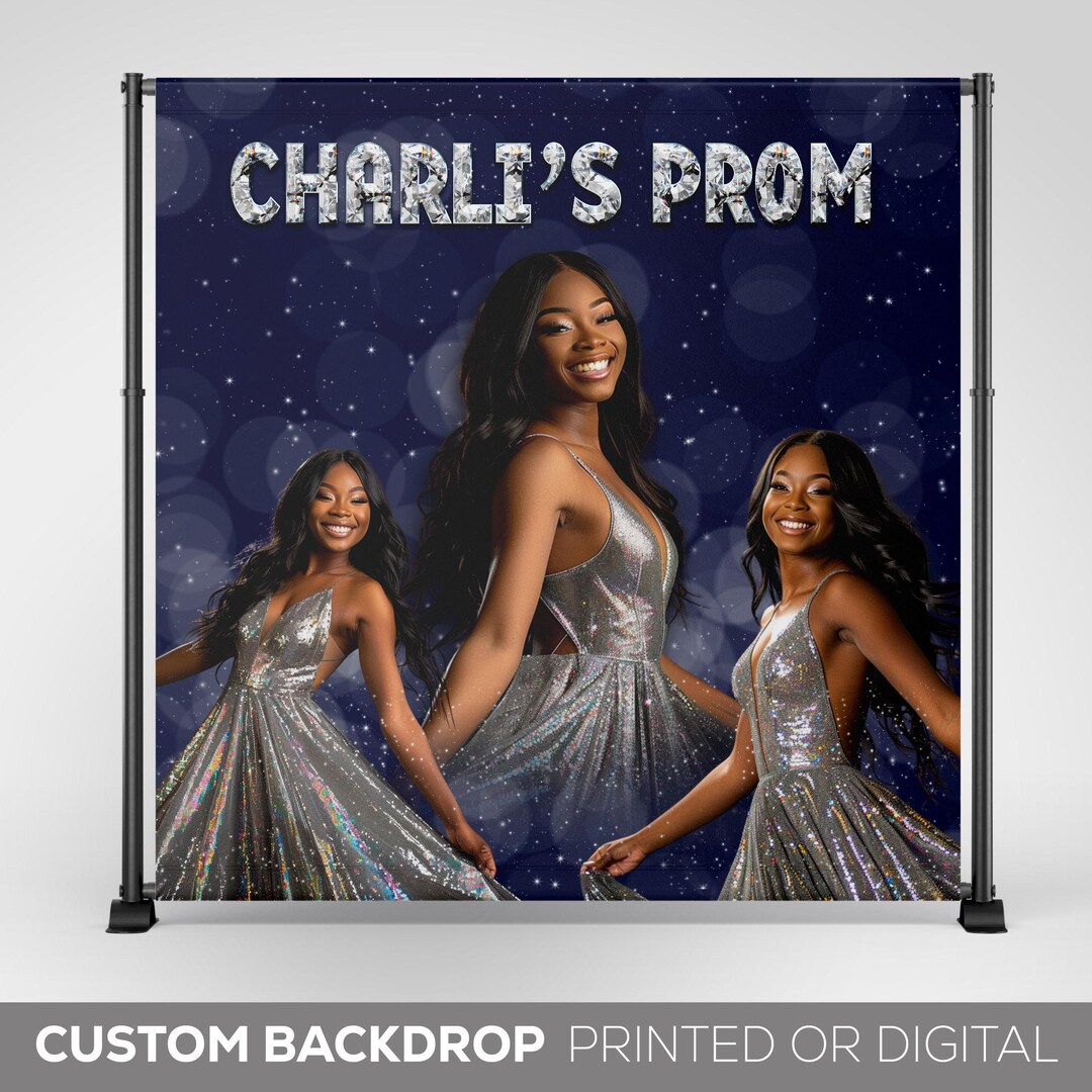Prom Backdrop, Custom Prom Party Send off Backdrop Banner, Personalized ...