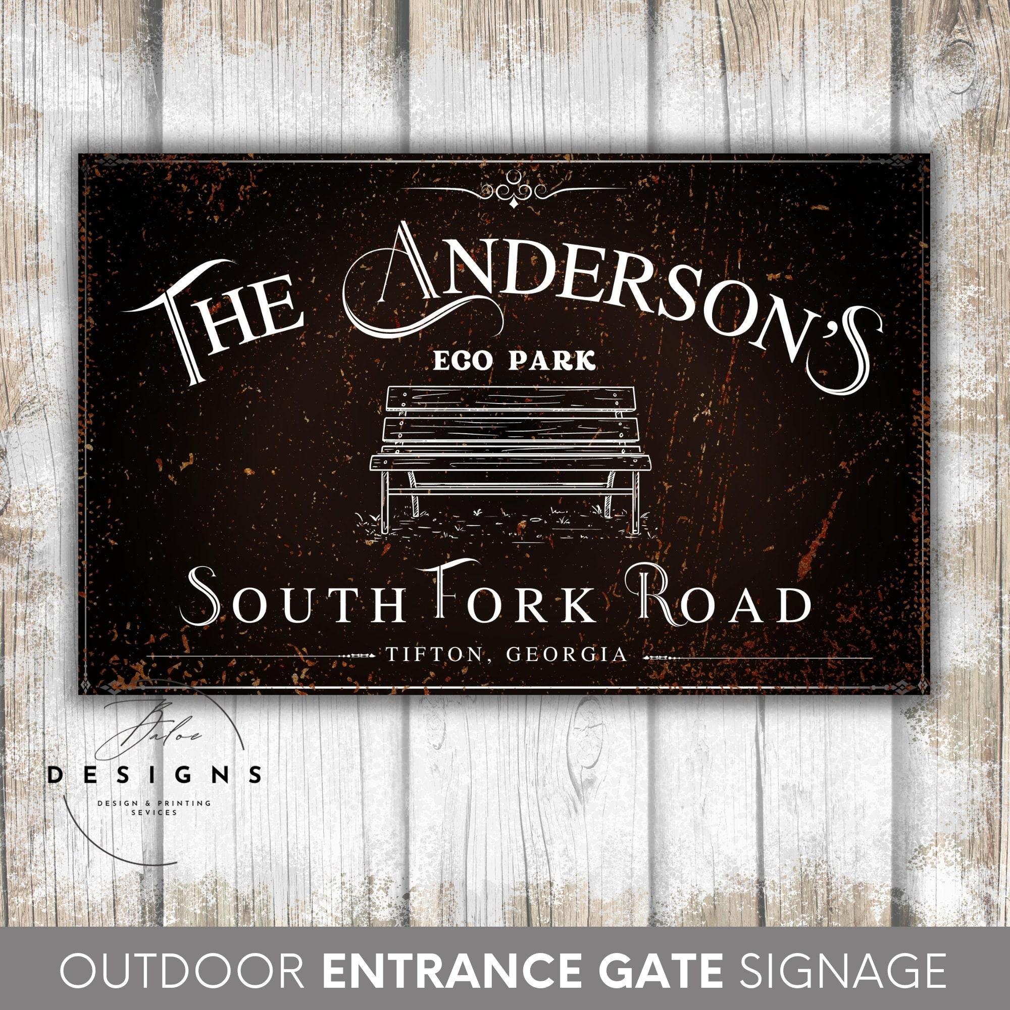 Custom Outdoor Entrance Sign, Gate Entrance Address Sign, House Plaque ...