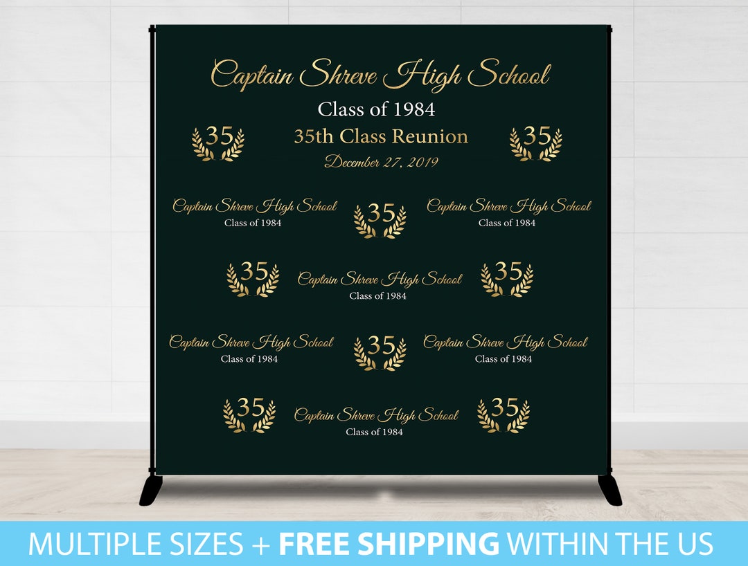 Class Reunion Backdrop Banner, Reunion Step and Repeat, High School ...