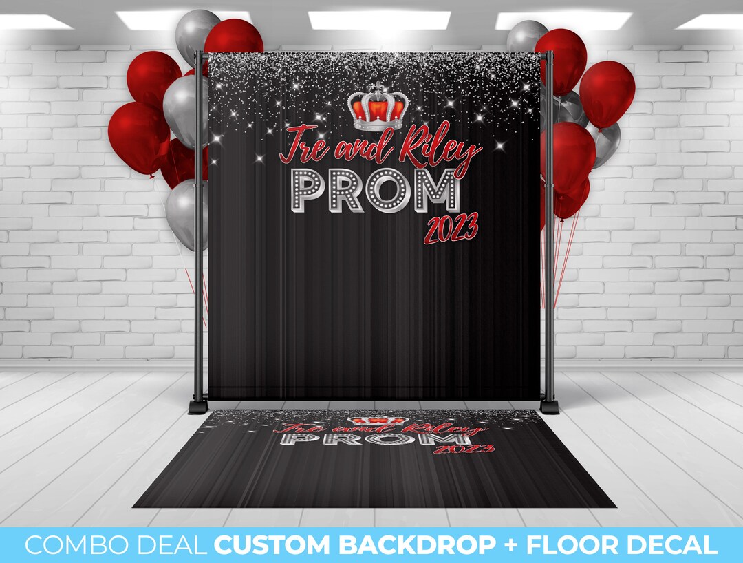 BACKDROP FLOOR DECAL, Prom Custom Backdrop and Matching Floor Decal ...