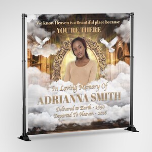 Backdrop Floor Decal, Memorial in Loving Memory Banner, Repass Backdrop ...