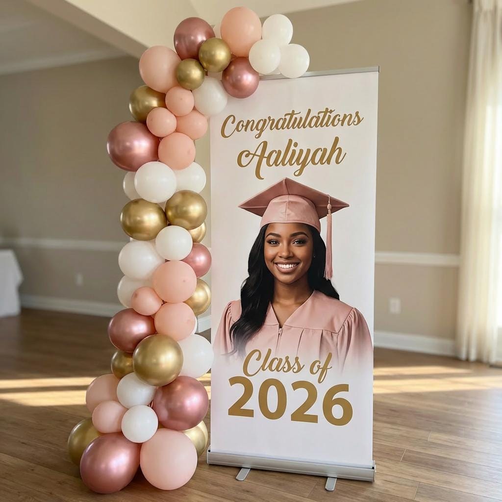Graduation Banner, Custom Retractable Banner, Class of 2026, Welcome ...