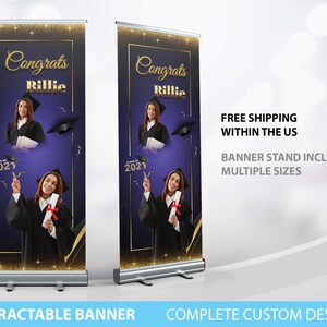 Graduation Retractable Banner, Class of 2021 Banner, Graduation Banner ...