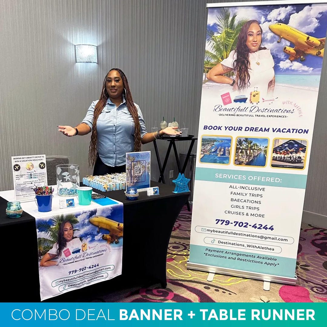 Custom Retractable Banner, Table Runner, Pop up Shop, Business Sign ...