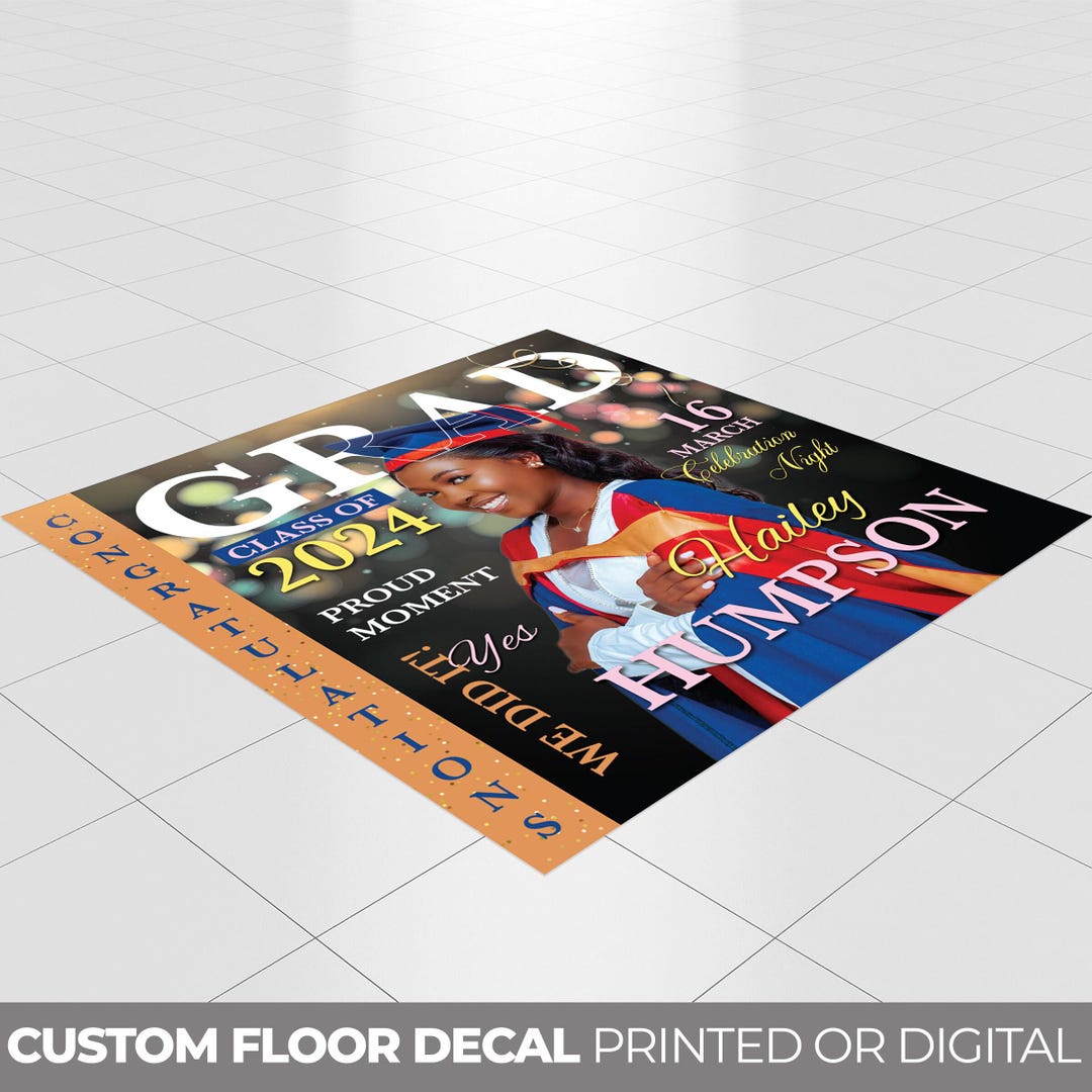 Graduation Floor Decal, Magazine Class of 2024 Sign, Graduation ...