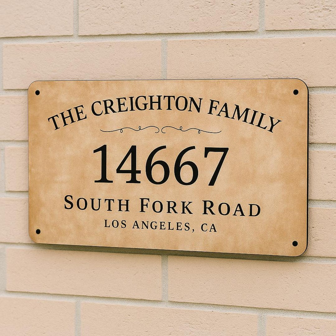 Custom Outdoor Entrance Sign, Gate Entrance Address, House Plaque ...