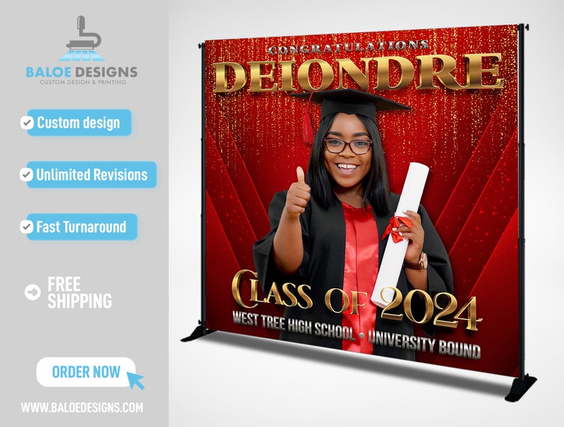 Graduation Backdrop Banner Graduation Step and Repeat Class - Etsy