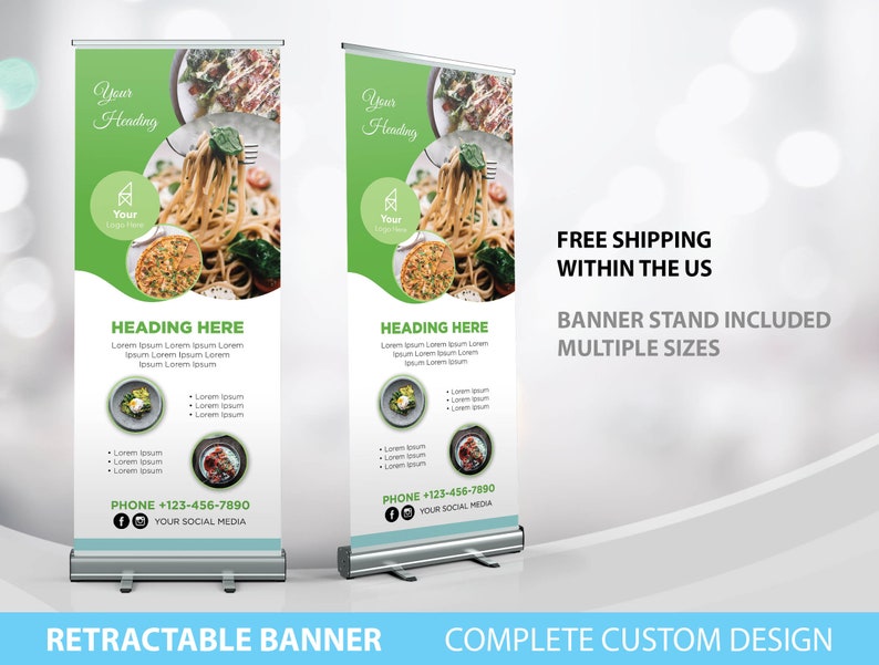 Retractable Banner Restaurant Banner Restaurant Food Display - Etsy