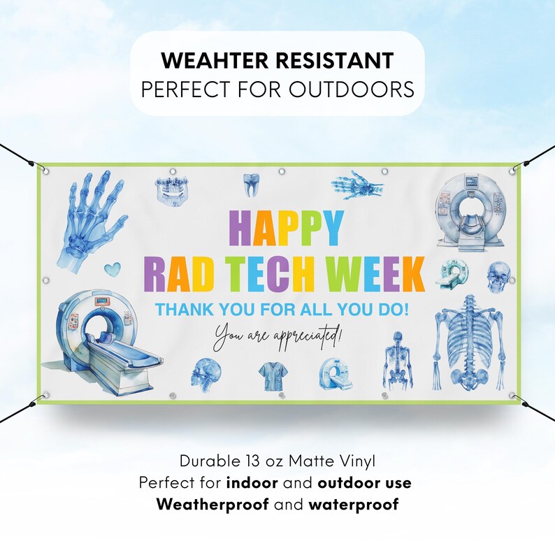 Radiology Tech Week Custom Banner, RAD Tech Week Sign, Medical Decor ...