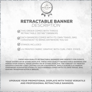 COMBO BANNER SET, 3 Retractable Banners, Custom Banners, Wedding ...