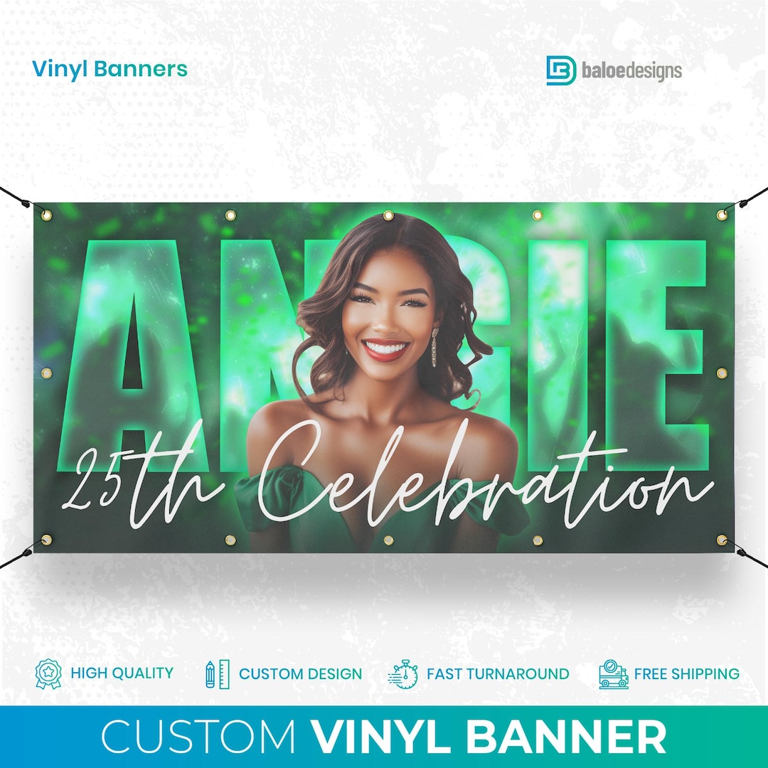 Custom Birthday Banner, Party Backdrop Decor, Man Birthday Decor, Decor ...