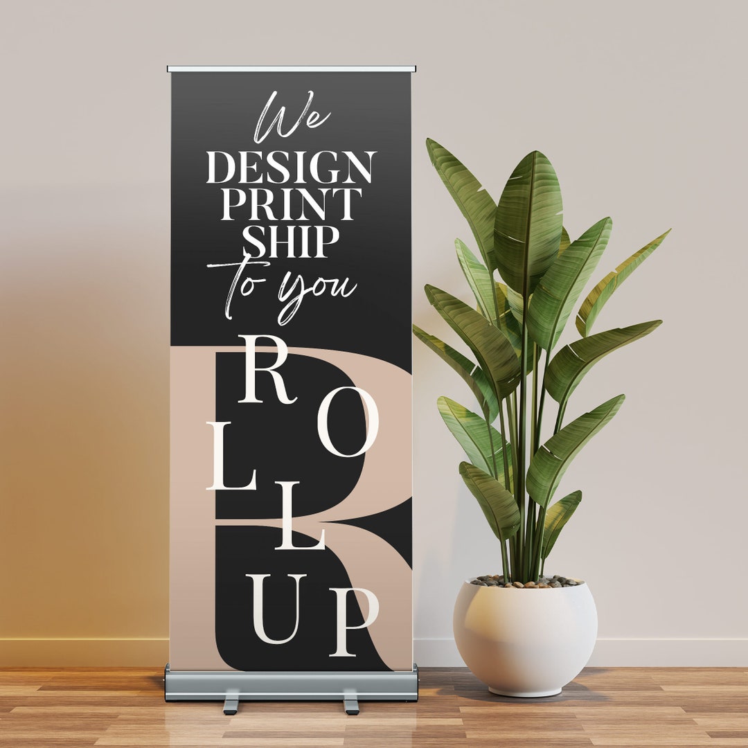 Retractable Banner, Custom Roll up Banner Stand, Personalized Pop up ...
