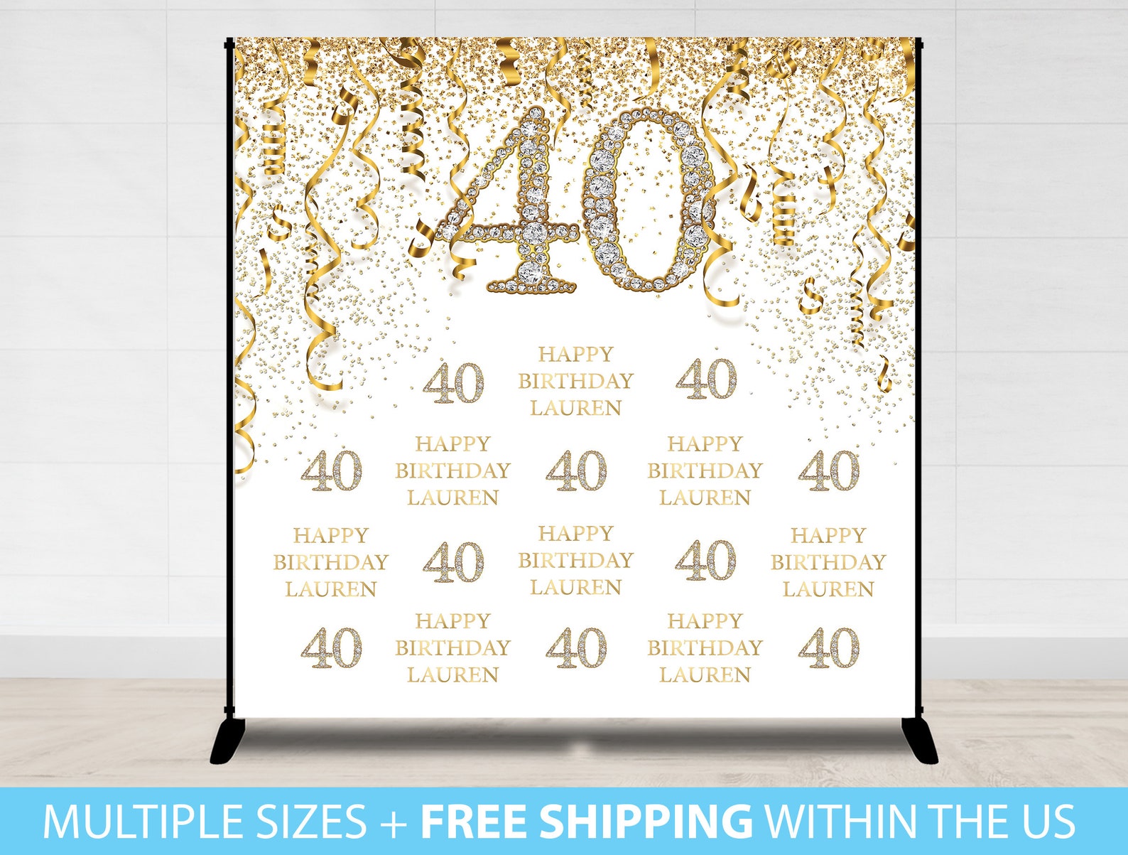 Step and Repeat Backdrop Birthday Banner Birthday Backdrop - Etsy