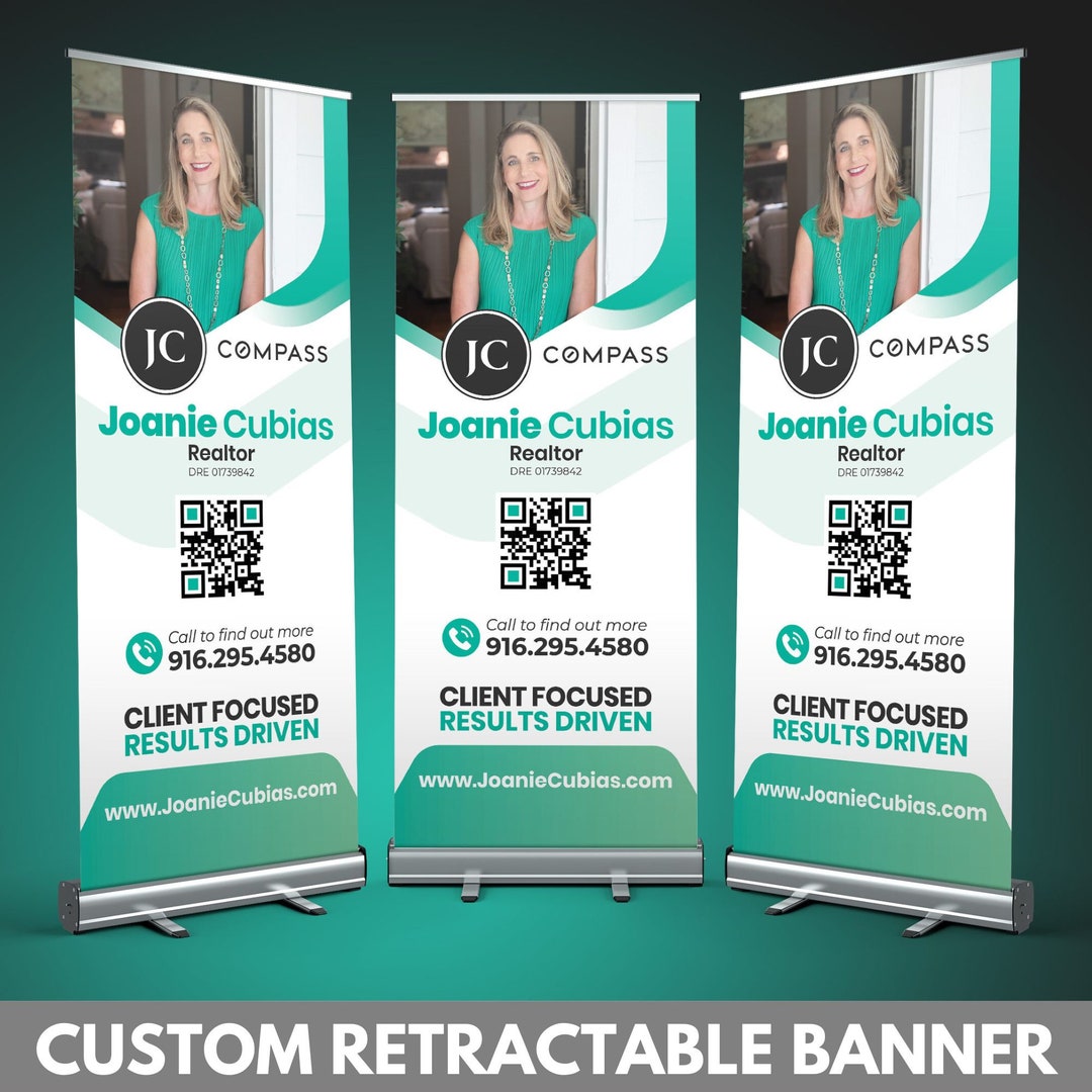 Retractable Banner, Custom Roll up Banner Stand, Personalized Pop up ...
