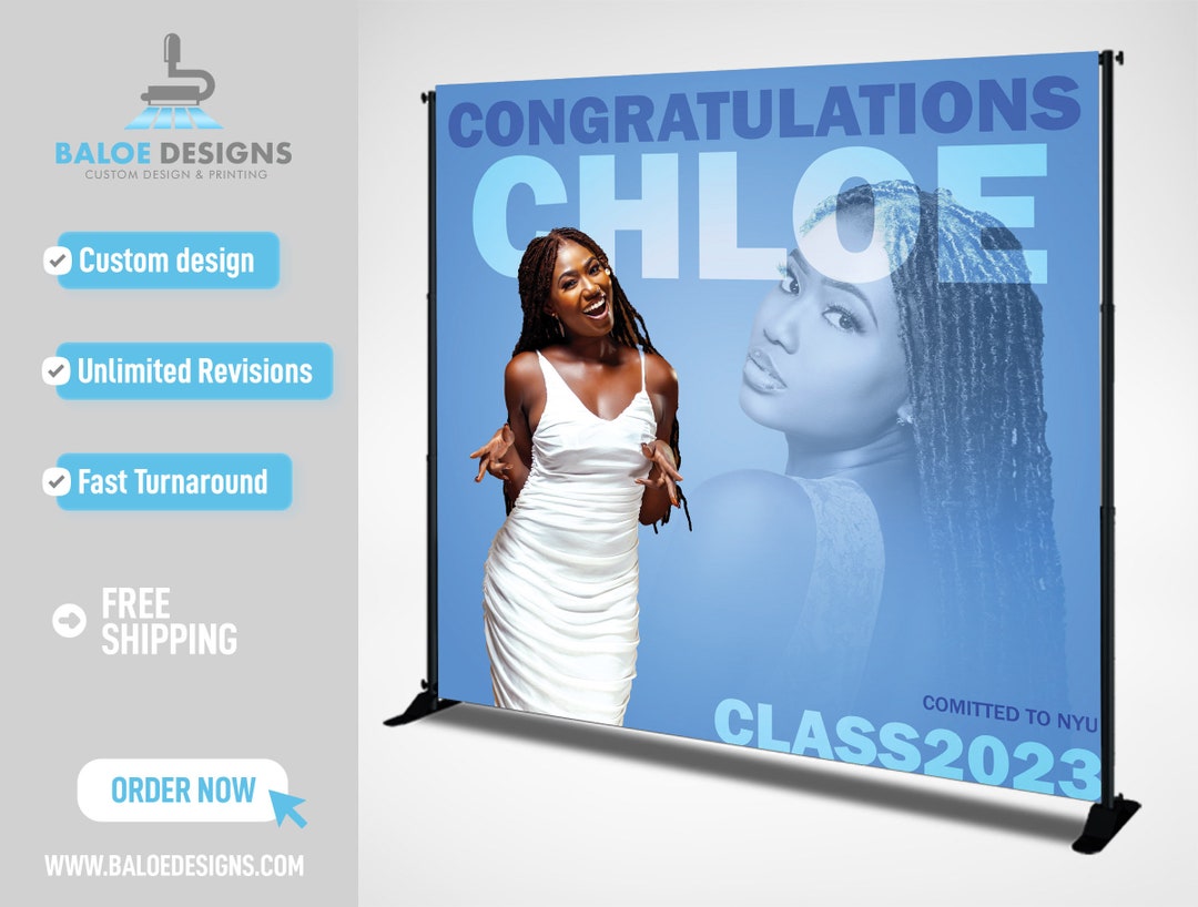 Graduation Backdrop Banner, Graduation Step and Repeat Class of 2023 ...