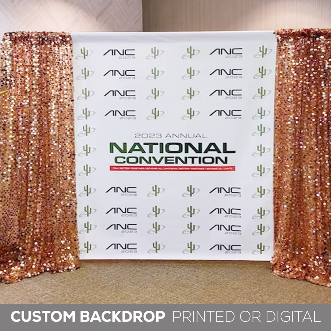 Custom Logo Backdrop Banner, Complete Custom Design, Birthday Party ...