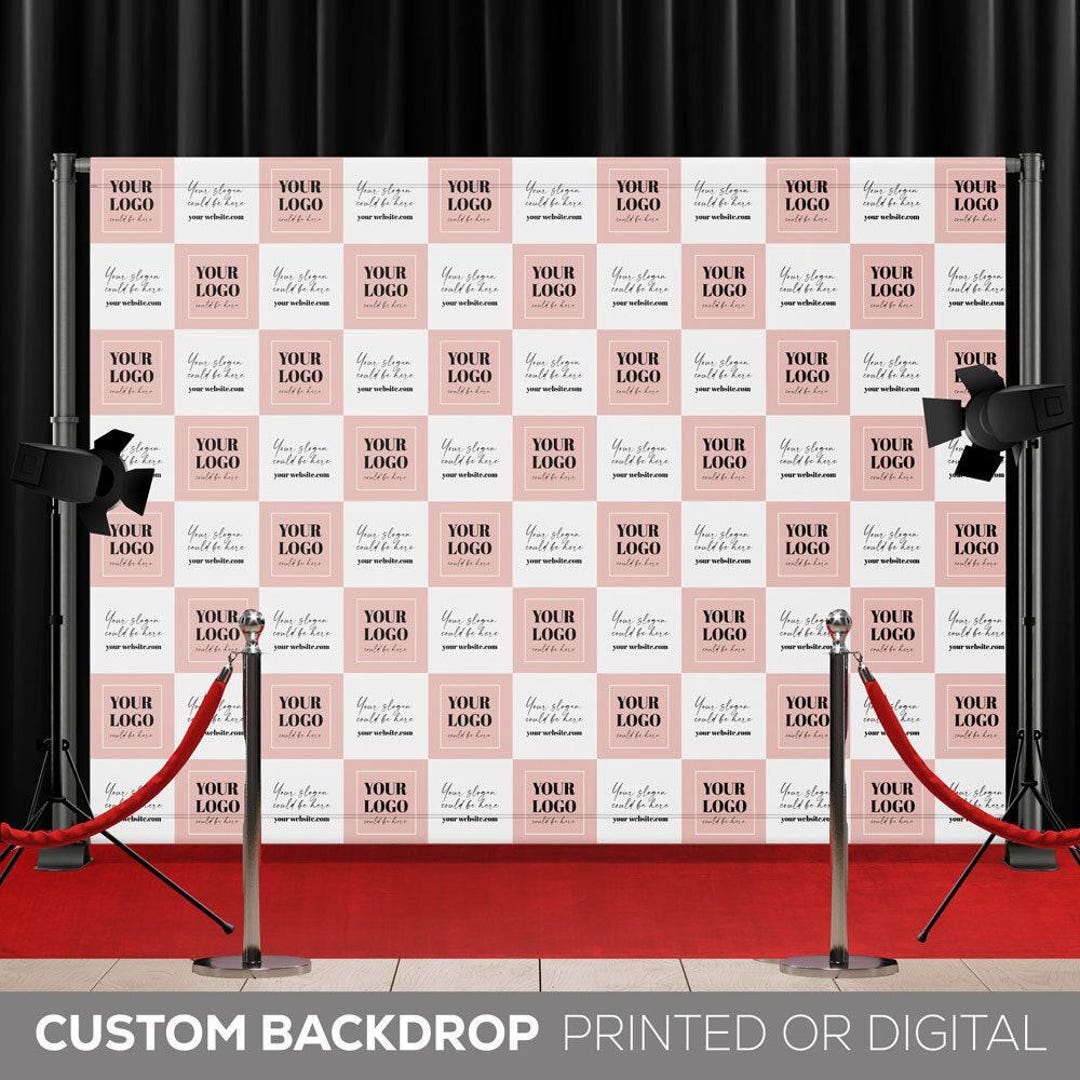 Custom Logo Backdrop Banner, Red Carpet Step and Repeat Business Event ...