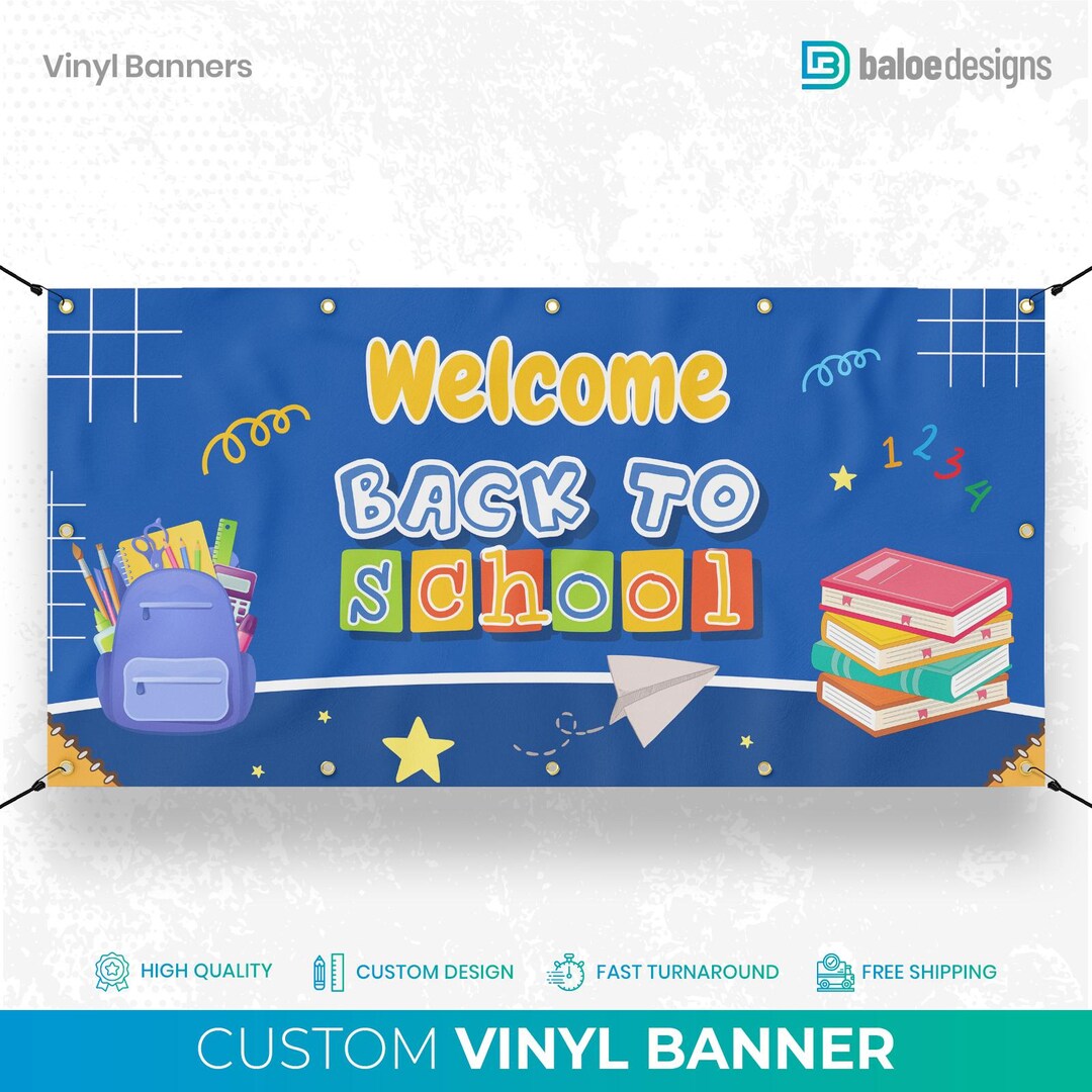 Welcome Back to School Banner, Custom School Banner, First Day of ...
